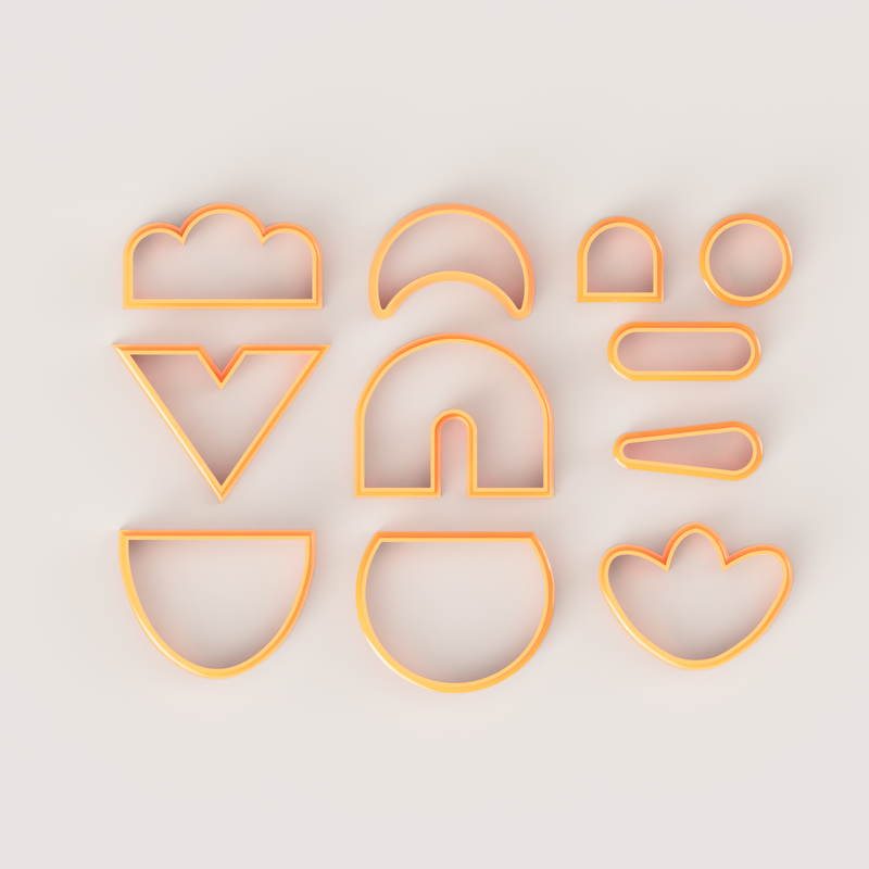 MEGA SUPER POLYMER CLAY CUTTER SET - Pinshape