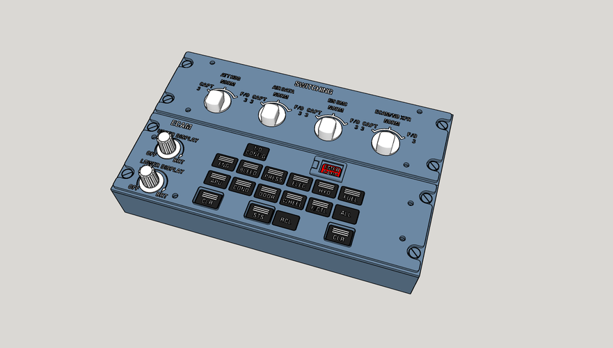3D Printed A320 ECAM CONTROL PANEL & SWITCHING PANEL by Ran Petel ...