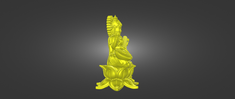 Indian Goddess Saraswati STL file - Pinshape