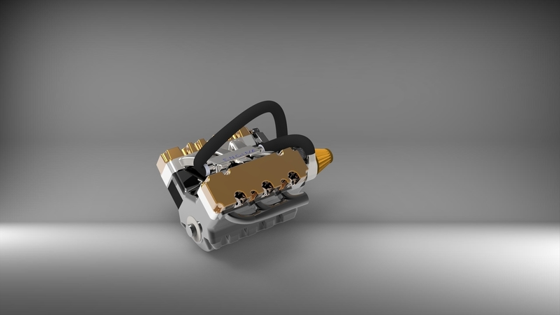 MODERN ENGINE PARTS FOR ASSEMBLY PRACTICE/ FUN/ EDUCATION - Pinshape
