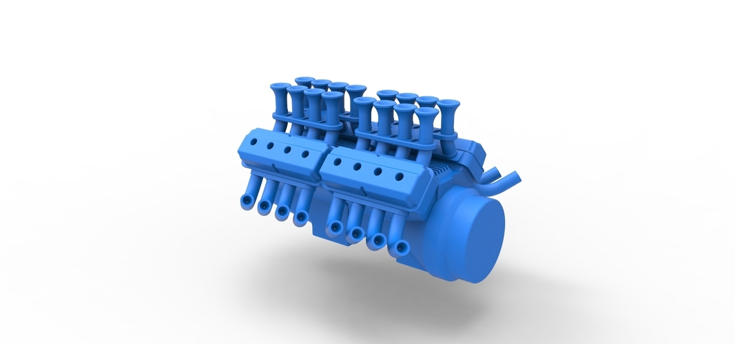 3D Printed Diecast engine 2 V8 Version 4 Scale 1:25 by TechItemsRock ...