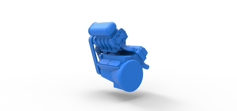 Diecast engine for Hot rod Version 3 Scale 1:25 - Pinshape