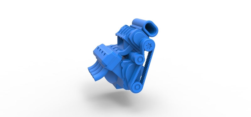 Diecast engine for Hot rod Version 3 Scale 1:25 - Pinshape