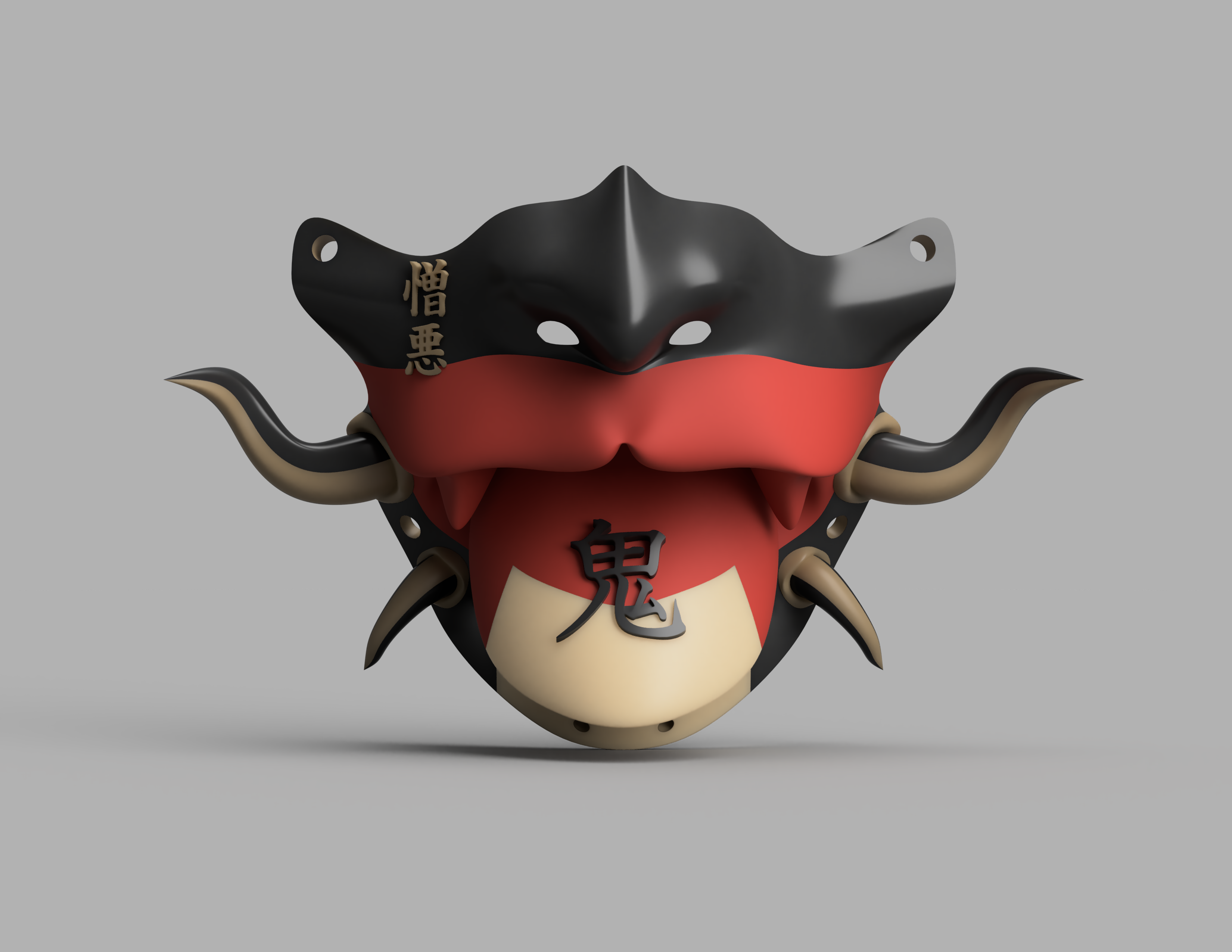 Cartoon Samurai Mask