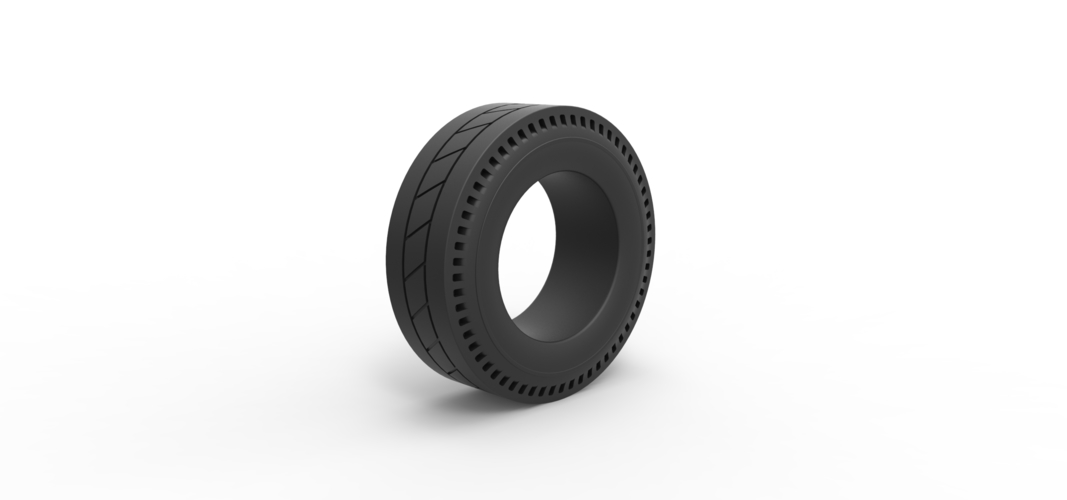 3D Printed Rear tire of vintage dragster Version 11 Scale 1:25 by ...