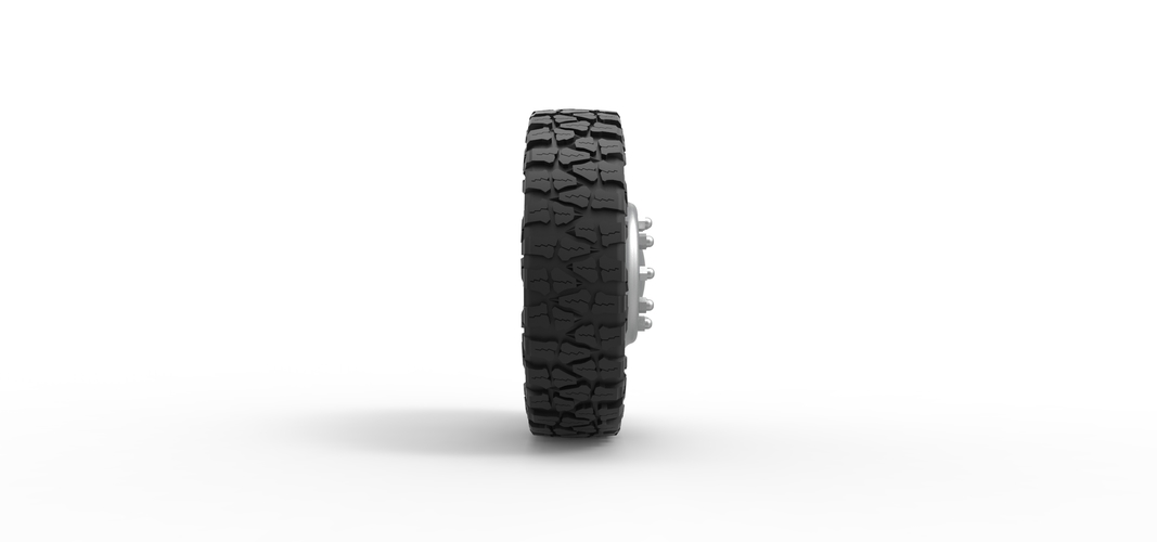 3D Printed 10 Oval Hole front semi wheel for pickup Scale 1:25 by ...