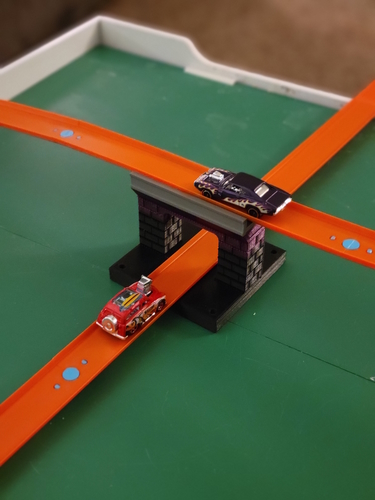 3D Printed HotWheels Track Overpass by libertybydesignllc | Pinshape