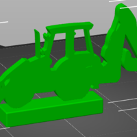 3D Printed Backhoe with stand decor by Ethan Mobbley | Pinshape
