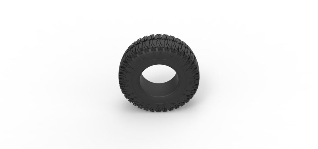 3D Printed Offroad tire 100 Scale 1:25 by TechItemsRock | Pinshape