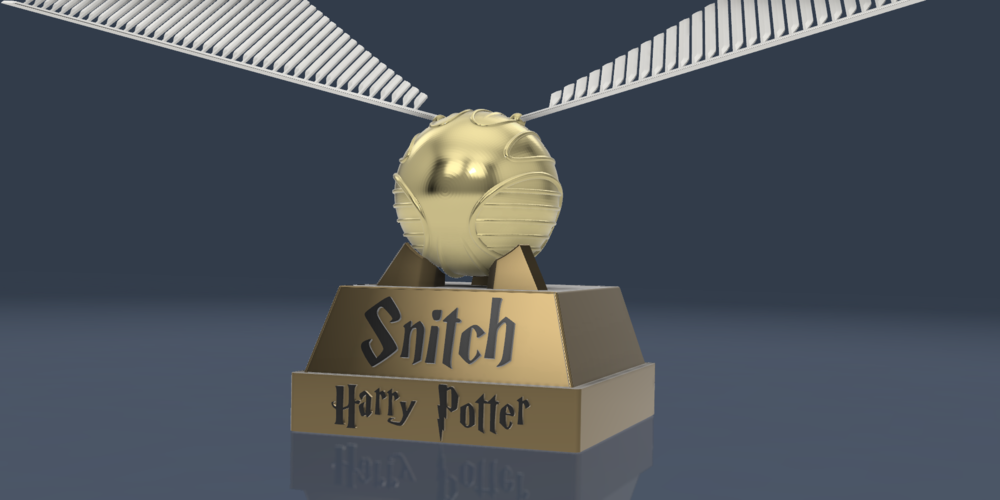 3D Printed SNITCH DORADA CON BASE Y LETREROS INTERCAMBIABLES by sebas94 ...