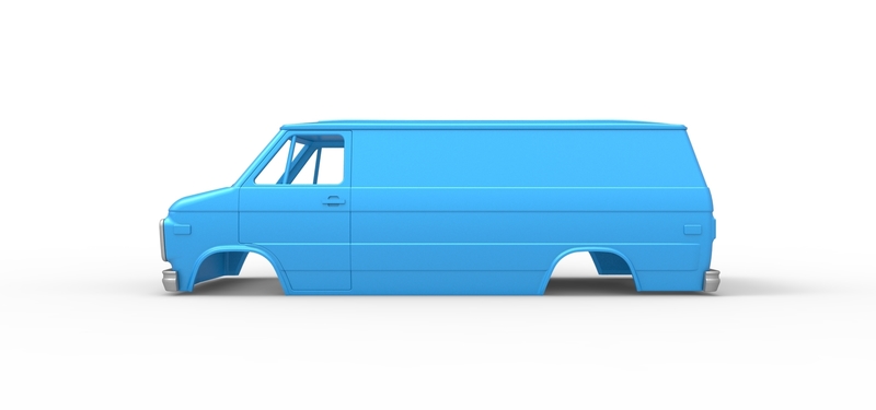 Diecast Vintage Van shell Scale 1:25 - Pinshape