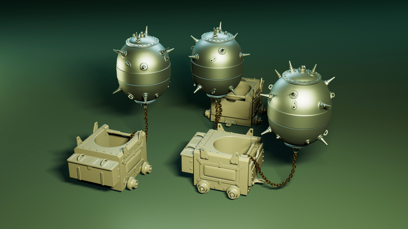 British MK XVII naval mine - Pinshape