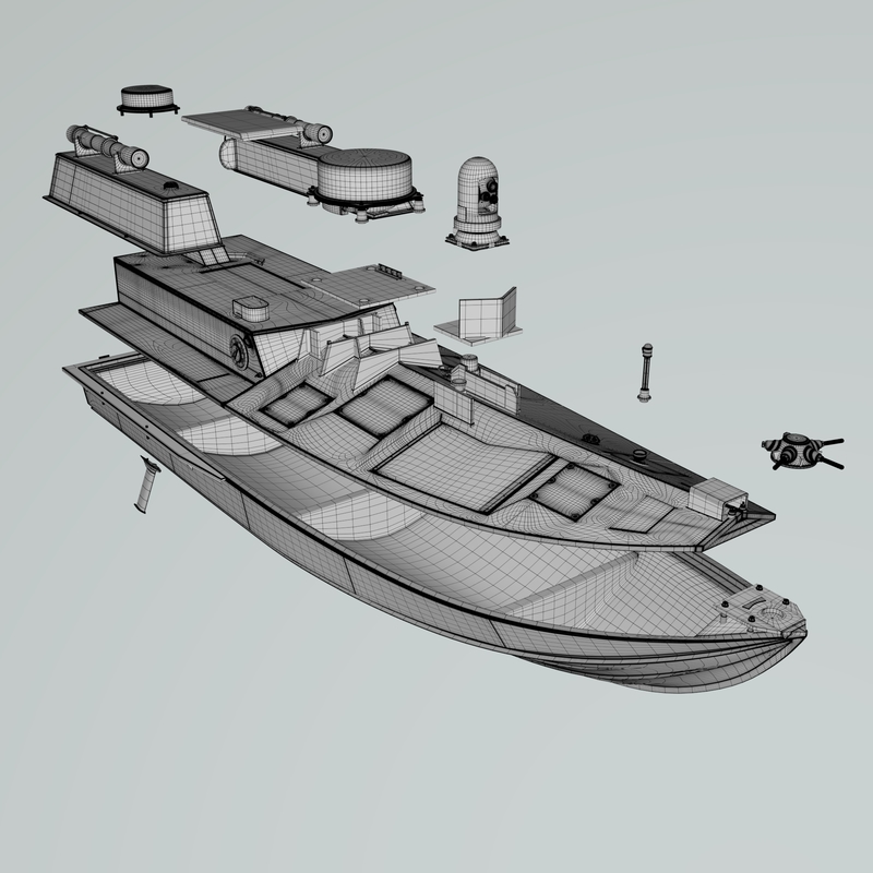 Ukrainian naval drone SeaBaby with stand resin kit files - Pinshape