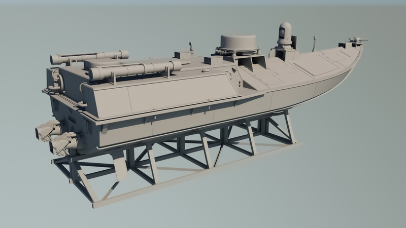 Ukrainian naval drone SeaBaby with stand resin kit files - Pinshape