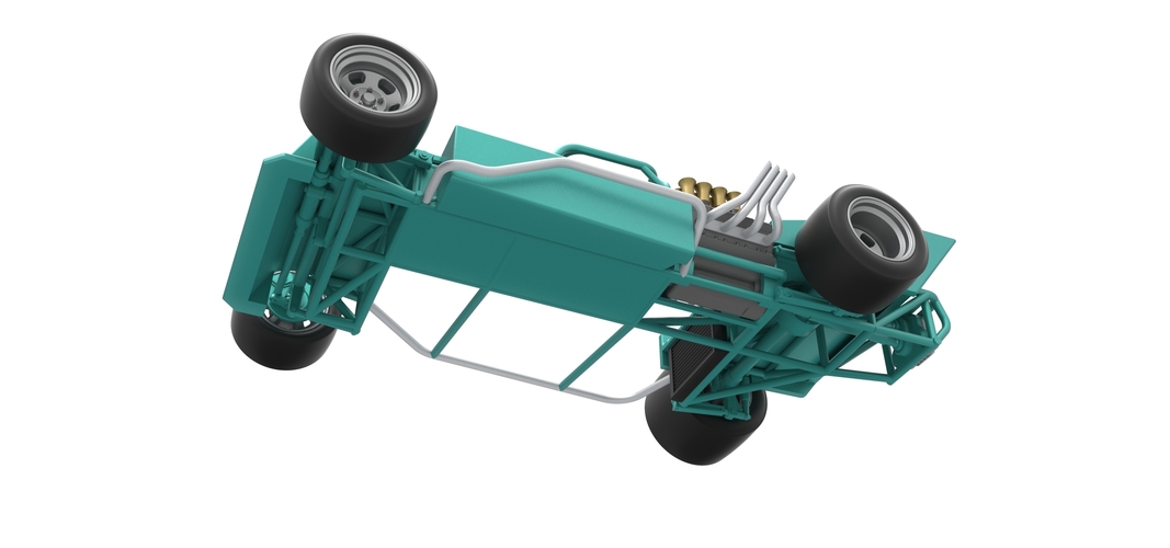 3D Printed Supermodified rear engine race car 1:25 by CosplayItemsRock ...