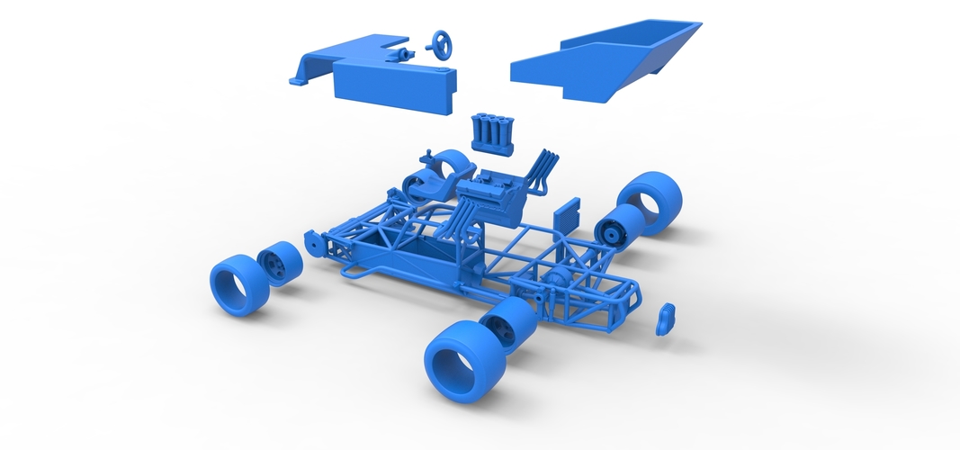3D Printed Supermodified rear engine race car 1:25 by CosplayItemsRock ...