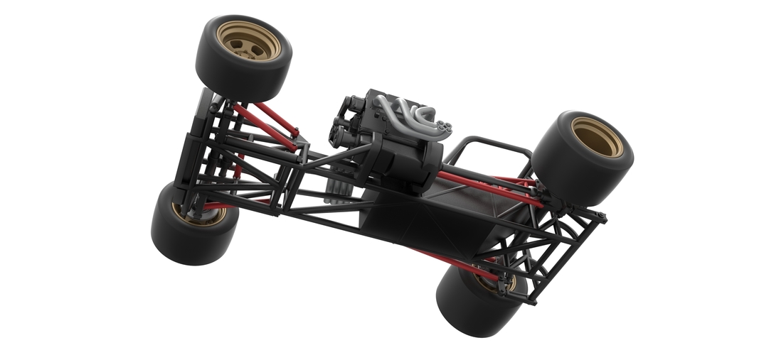 3D Printed Supermodified front engine race car Base 1:25 by ...