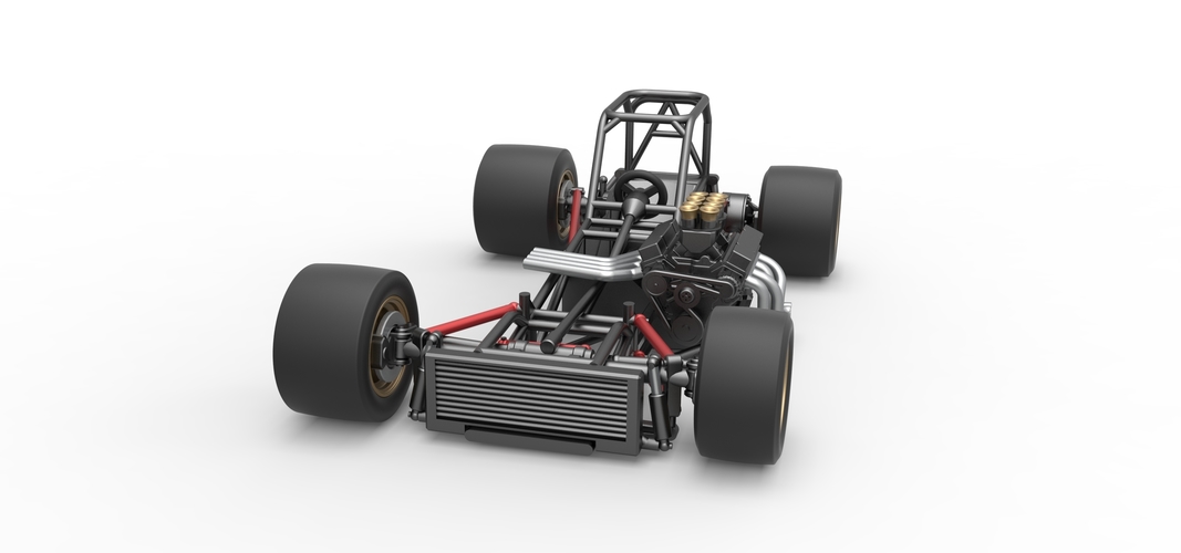 3D Printed Supermodified front engine race car Base 1:25 by ...
