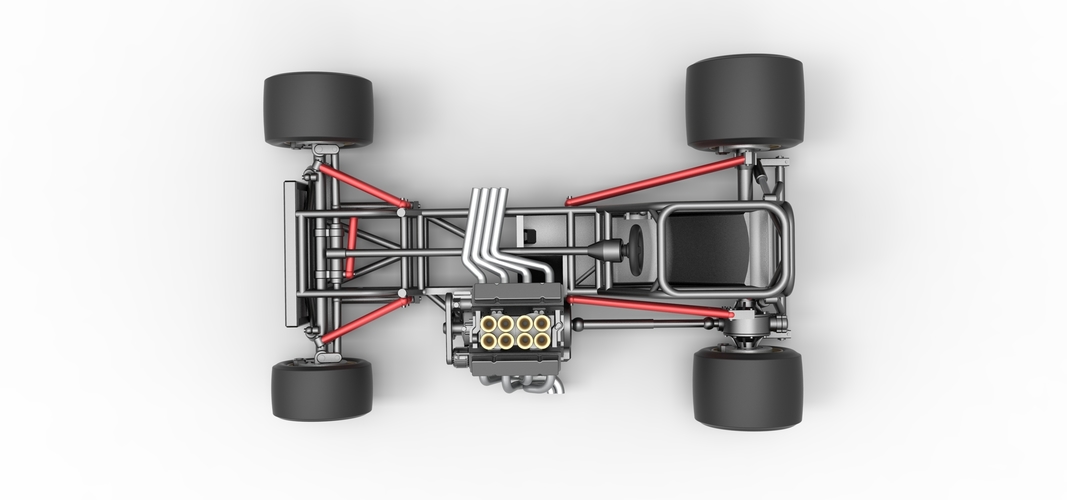 3D Printed Supermodified front engine race car Base 1:25 by ...