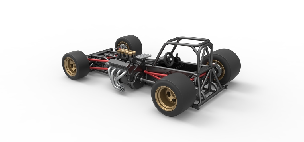 3D Printed Supermodified front engine race car Base 1:25 by ...