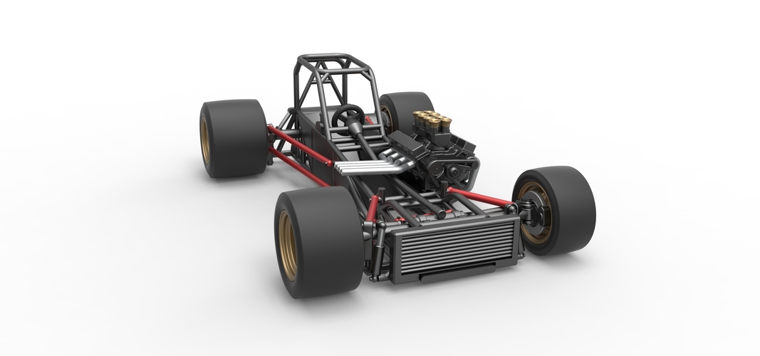 3D Printed Supermodified front engine race car Base 1:25 by ...