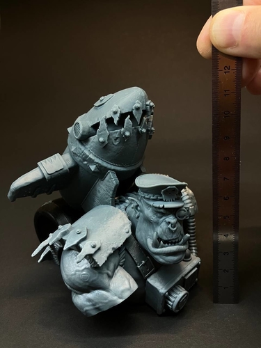 3D Printed Ork Warboss Stormboyz bust by teslaberserkminiatures | Pinshape