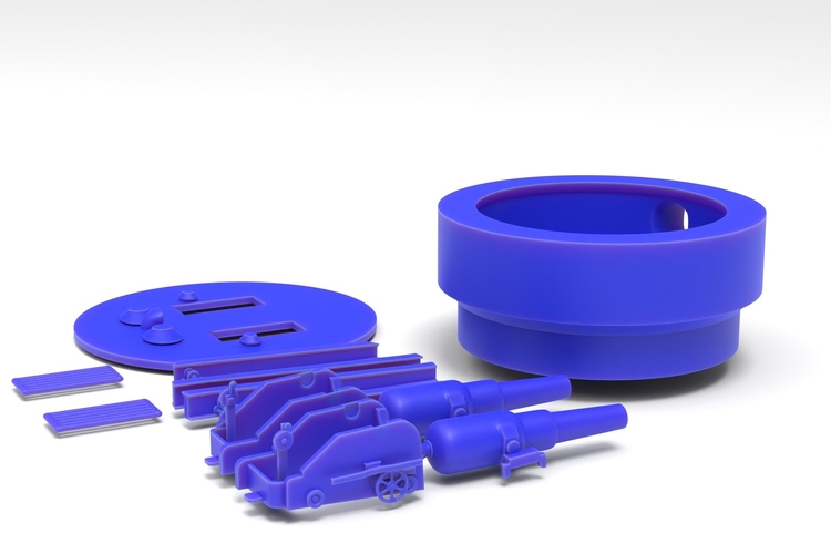 3D Printed Turret Coles system RML gun 10-inch 18-ton by Artur ...