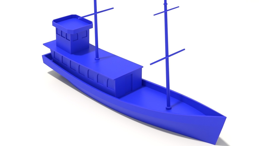 3D Printed Pirate - a simple model of a cruise ship from Kolobrzeg ...