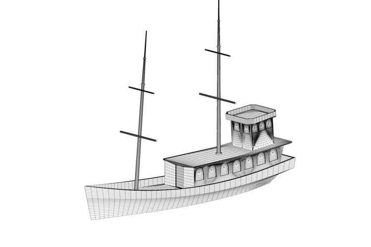 3D Printed Pirate - a simple model of a cruise ship from Kolobrzeg ...