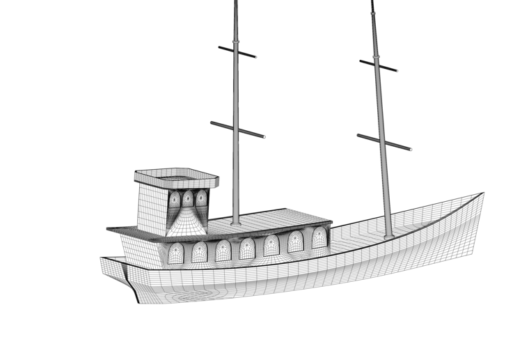 3D Printed Pirate - a simple model of a cruise ship from Kolobrzeg ...