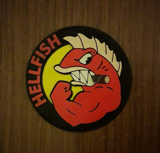 3D Printed HELLFISH LOGO by FJV3d | Pinshape