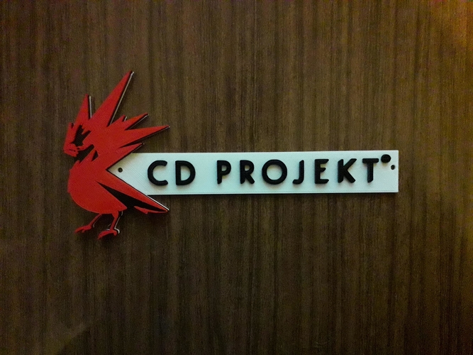 3D Printed CD PROJECT RED LOGO by FJV3d | Pinshape