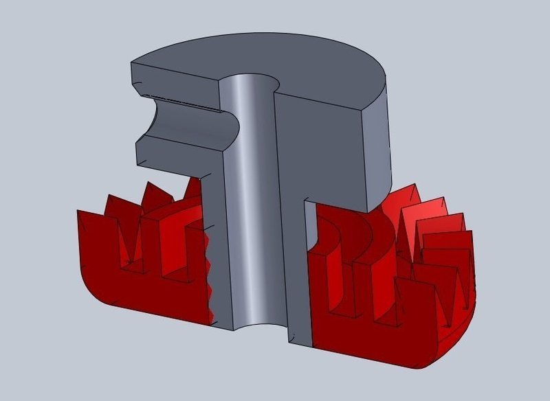 28 tooth crown gear - 3/32 axle - Pinshape