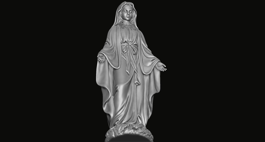 3D Printed Virgin Mary statue 3D print model by DT-Designer | Pinshape
