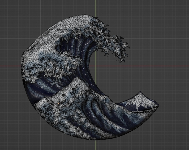 The Great Wave off Kanagawa - Pinshape