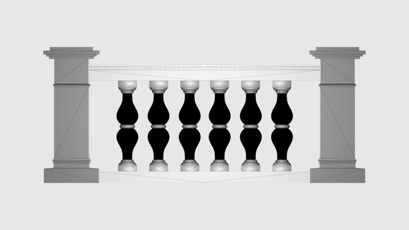 Balustrade railing 3D - Pinshape