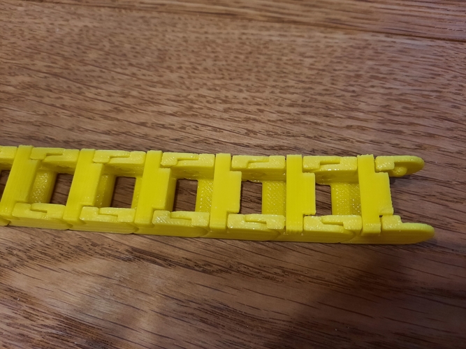 3D Printed Flexible cable channel of open type, cable chain, 20x12 mm ...