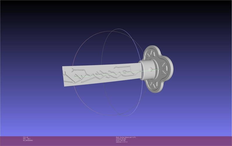 3D Printed Demon Slayer Zenitsu Katana by julian-danzer | Pinshape