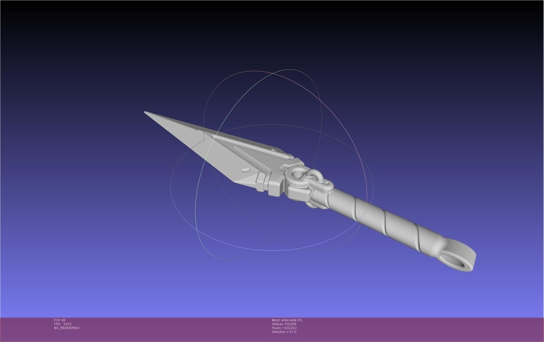 3D Printed Overwatch Kiriko Throwing Knife by julian-danzer | Pinshape