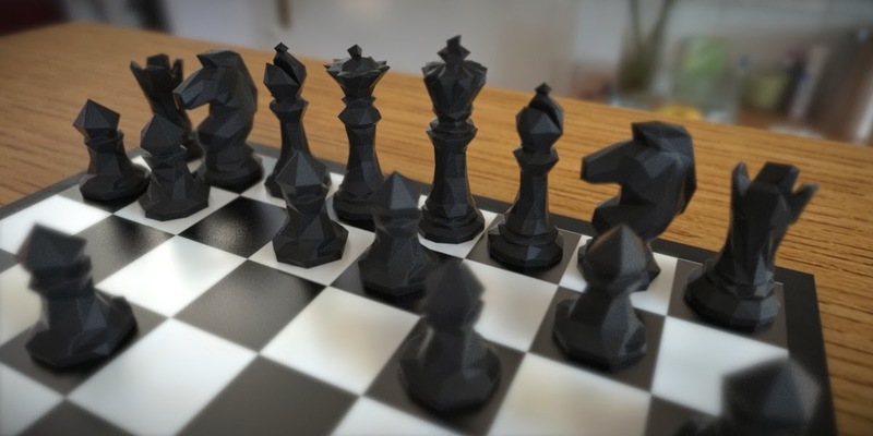 Faceted Chess Set - Pinshape
