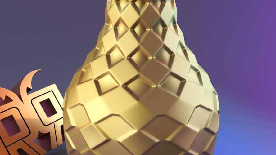 3D Printed Rhombus patterned vase by rexer_3d | Pinshape