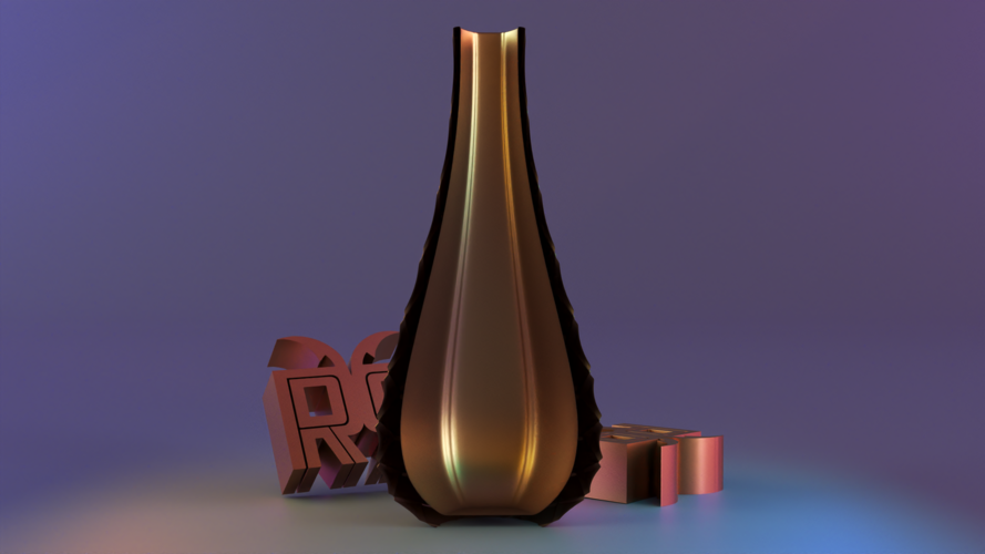 3D Printed Rhombus patterned vase 02 by rexer_3d | Pinshape