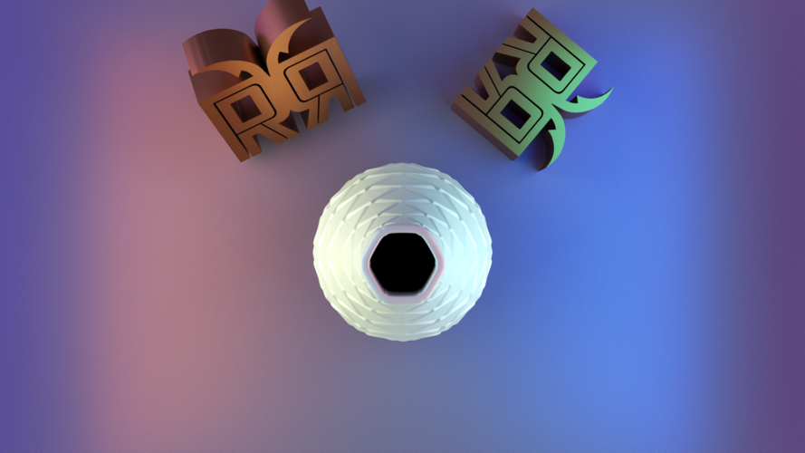 3D Printed Rhombus patterned vase 02 by rexer_3d | Pinshape