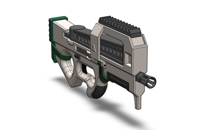 3D Printed Legendary Sub Machine Gun by Maker Man 3D | Pinshape