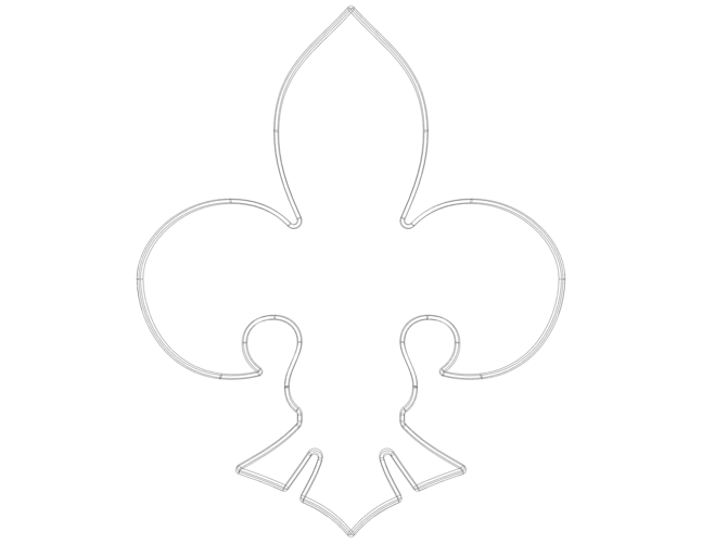 3D Printed Scout Symbol Stencil by MR.AnyCAD | Pinshape
