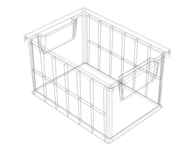 3D Printed Stackable Storage Bin Capacity 2 Litres by MR.AnyCAD | Pinshape