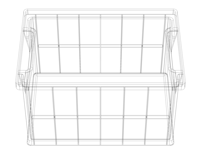 3D Printed Stackable Storage Bin Capacity 2 Litres by MR.AnyCAD | Pinshape