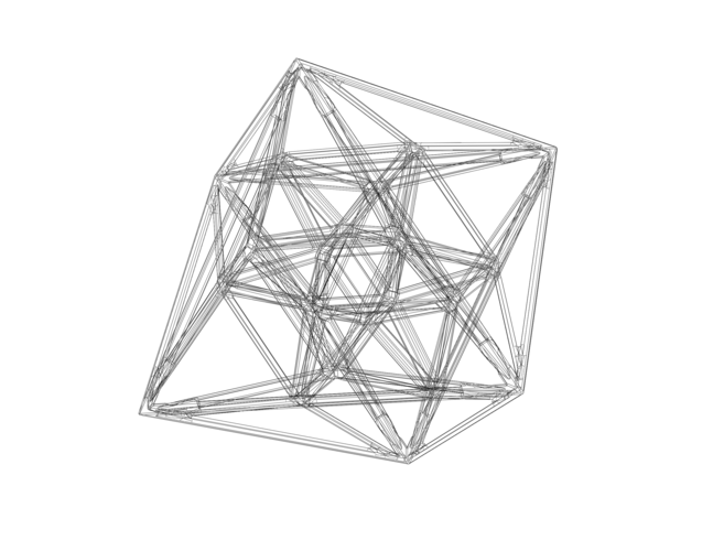 3D Printed Wireframe Shape Geometric 24-Cell by MR.AnyCAD | Pinshape