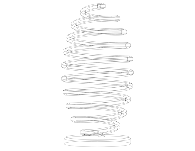 3D Printed Hexagon Geometric Spring Art by MR.AnyCAD | Pinshape