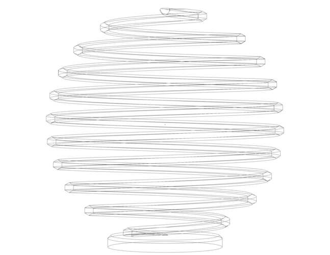 3D Printed Hexagon Geometric Spring Art by MR.AnyCAD | Pinshape